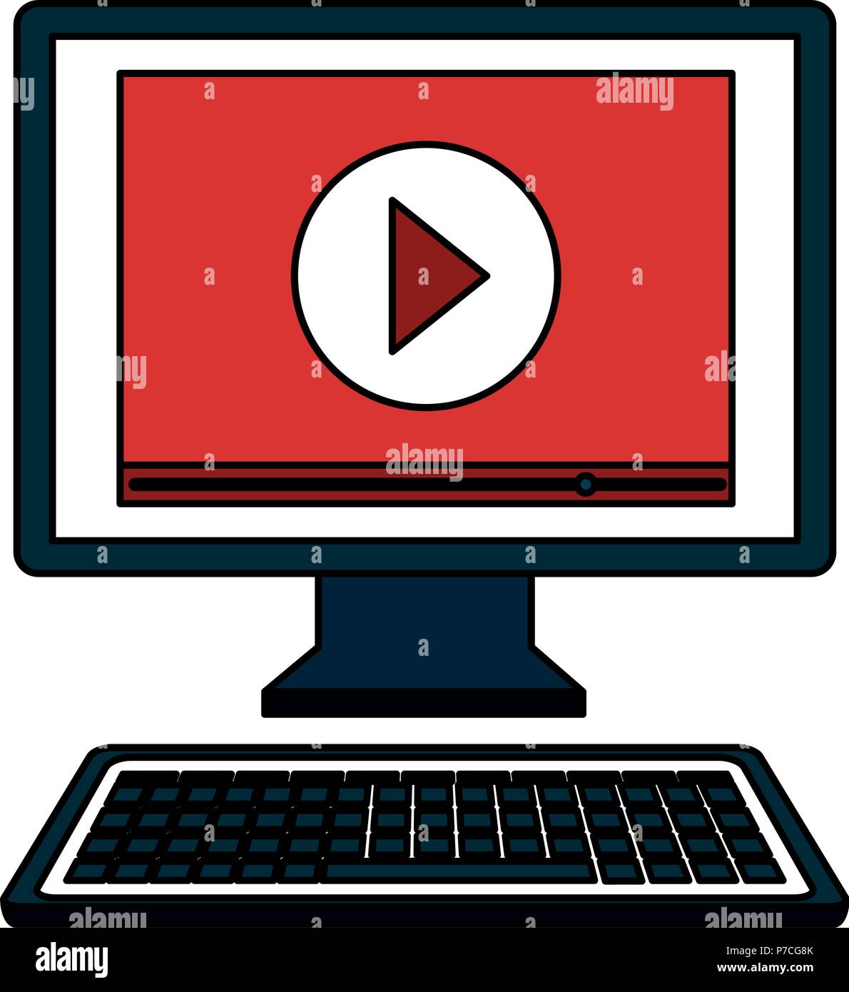 computer desktop with media player template Stock Vector Image & Art ...