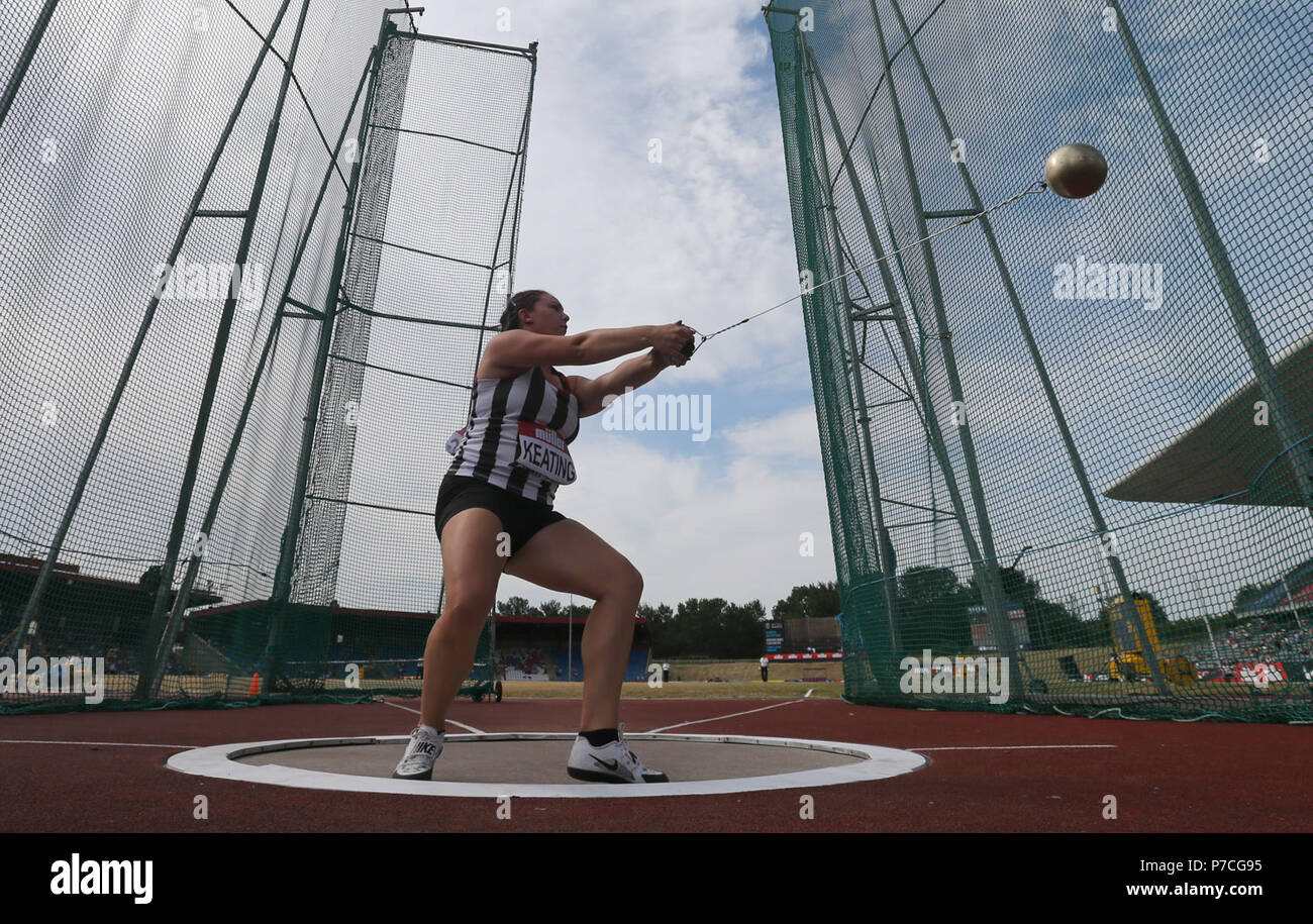 Great Britain's Rebecca Keating competes in the Women's Hammer Throw ...