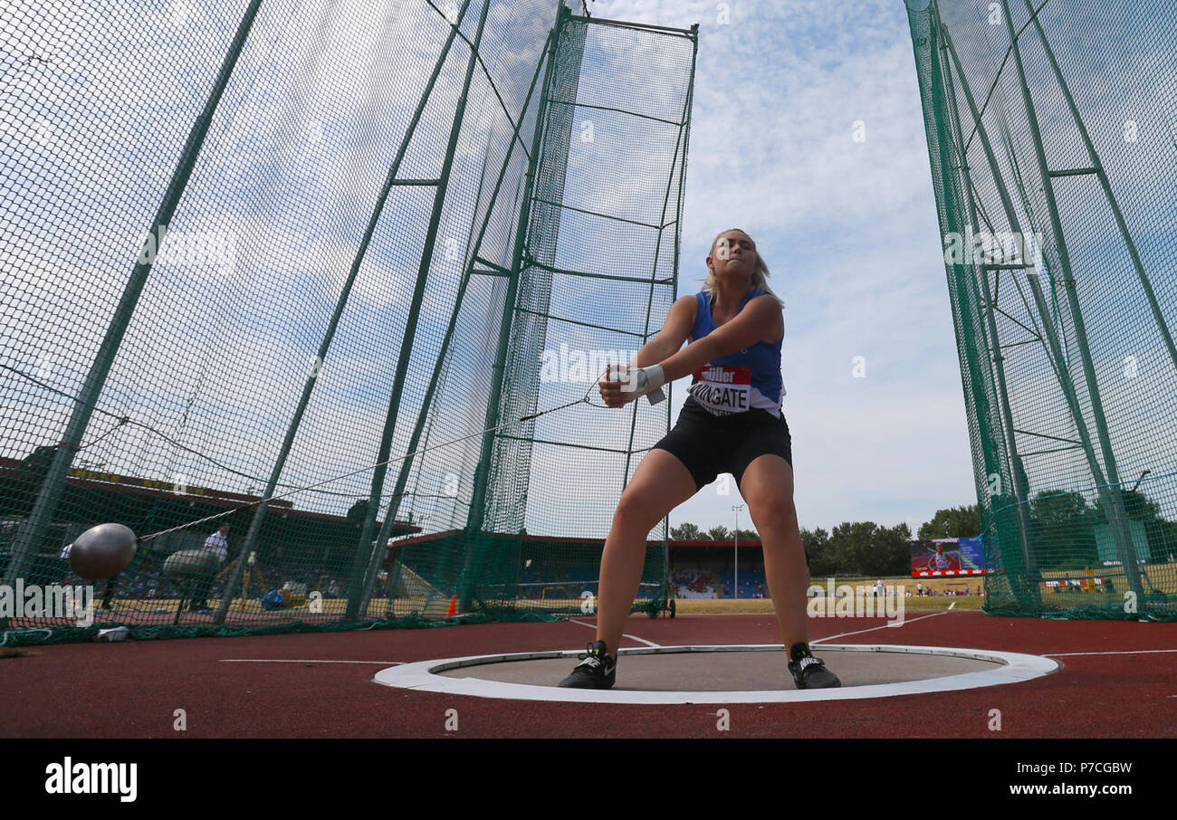 Great Britain's Pippa Wingate competes in the Women's Hammer Throw ...