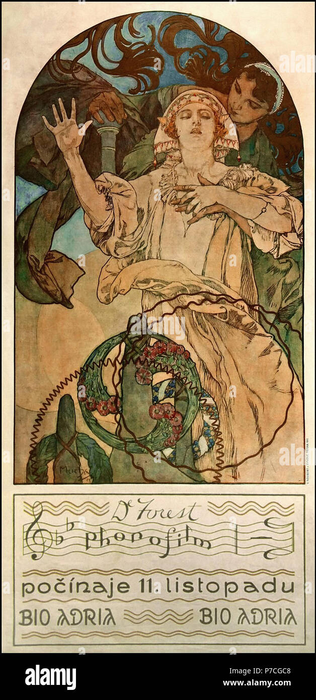 Mucha Alphonse Maria - De Forest Phonofilm Poster Stock Photo - Alamy