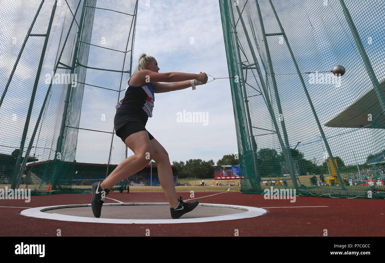Great Britain's Pippa Wingate competes in the Women's Hammer Throw ...