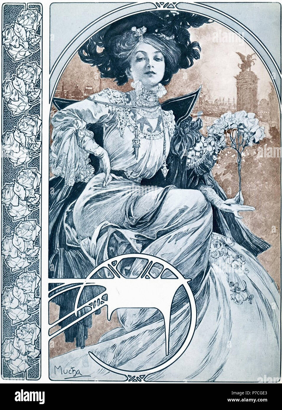 Mucha Alphonse Maria - Documents Décoratifs Plaat 03 Stock Photo - Alamy