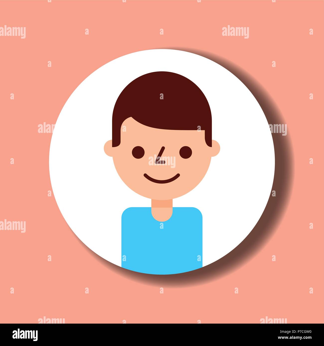 portrait man cartoon character male vector illustration Stock Vector ...