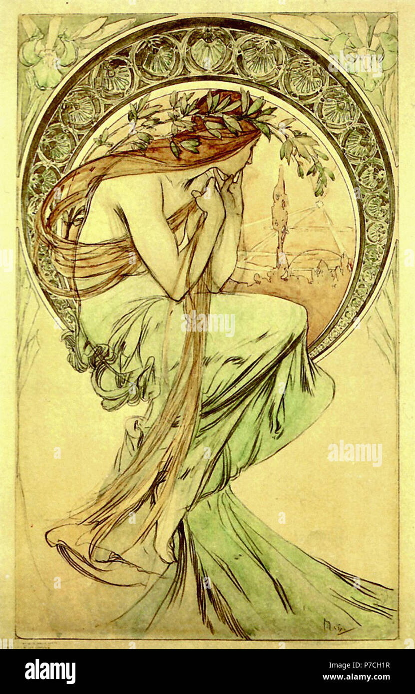 Alphonse mucha poetry hi-res stock photography and images - Alamy