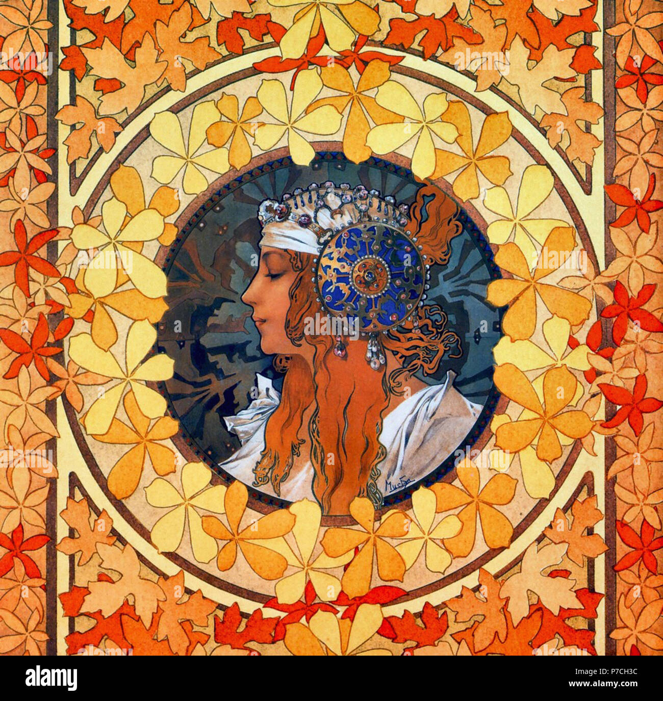 Mucha Alphonse Maria - Title Unknown 1 Stock Photo - Alamy