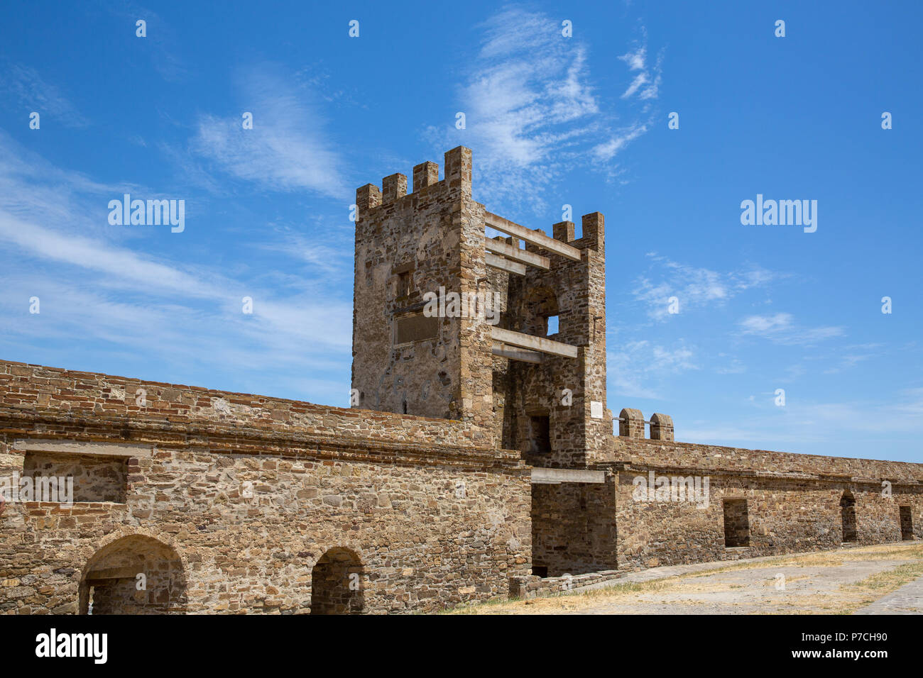 Genoese fortress. Crimea Stock Photo - Alamy