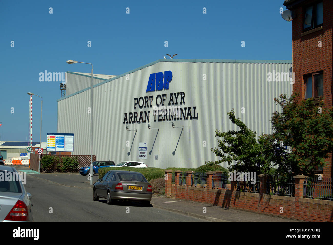 Port of Ayr, Arran Terminal Stock Photo - Alamy