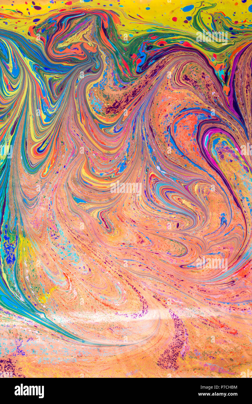 Traditional marbling artwork patterns as colorful abstract background ...