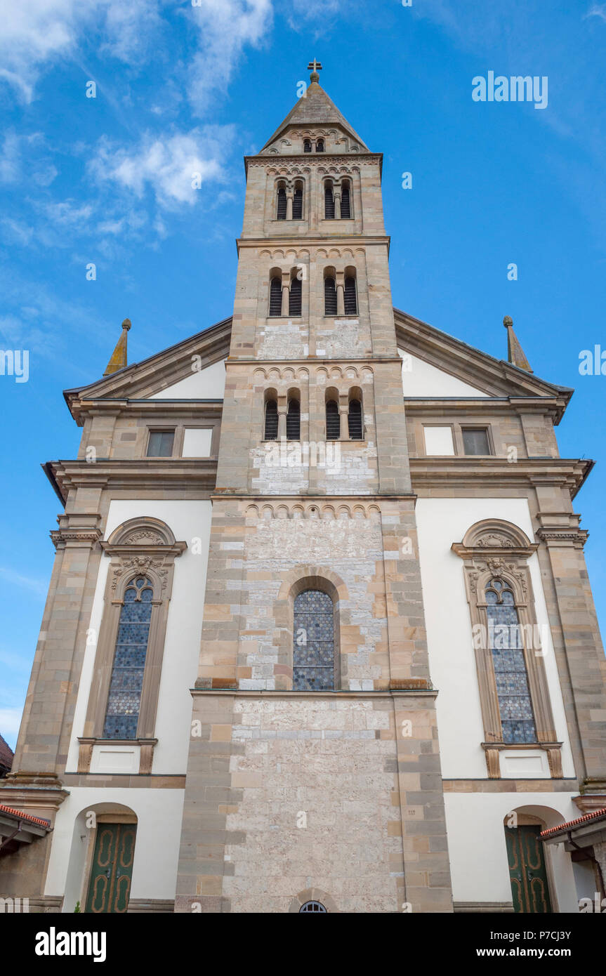 castle comburg, Schwaebisch Hall, Hohenlohe region, Baden-Wuerttemberg ...