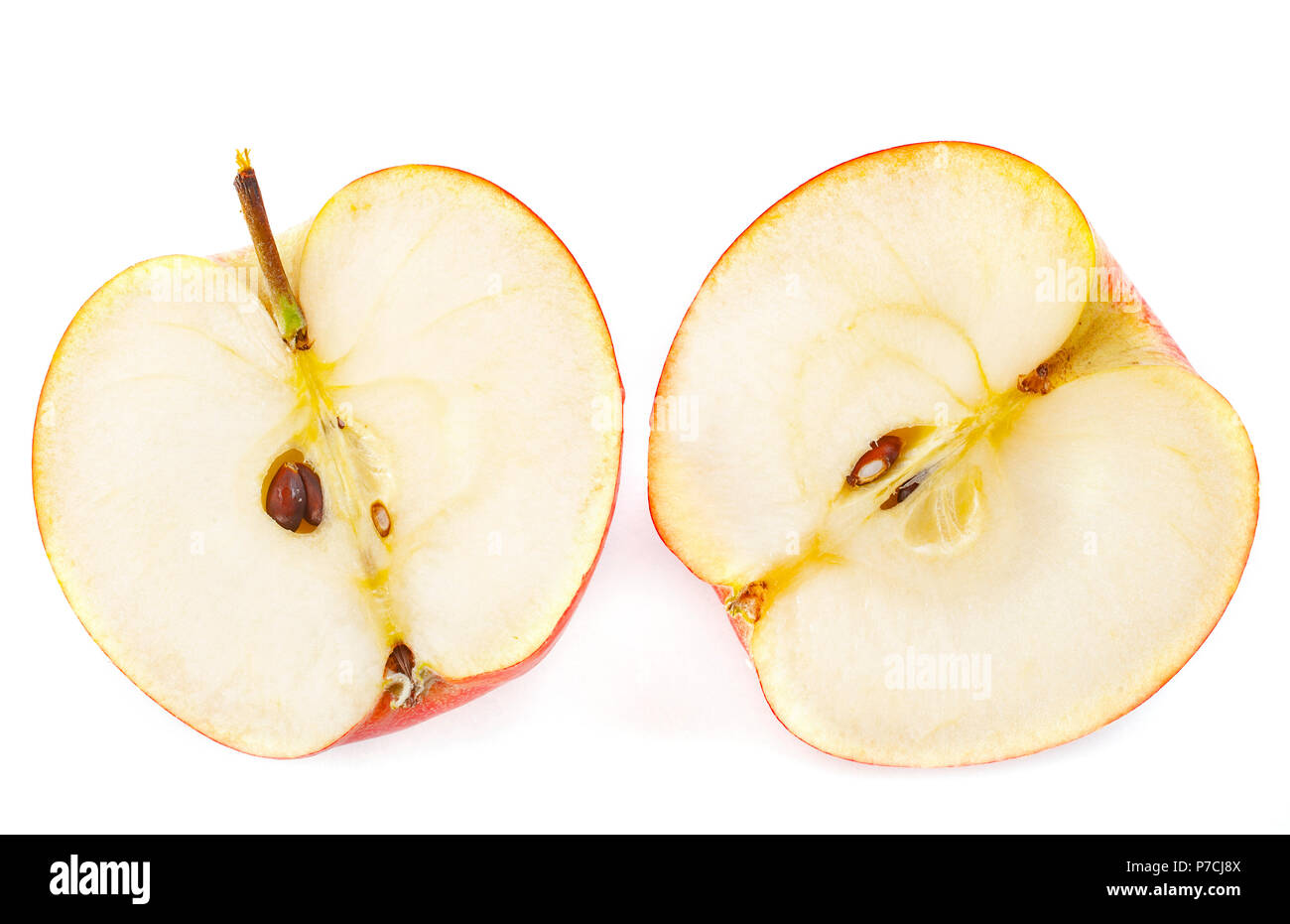 open apple, in front of white background Stock Photo - Alamy