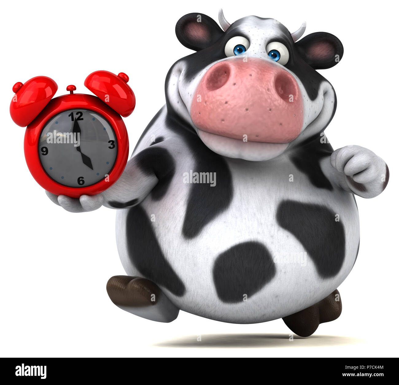 Fun cow - 3D Illustration Stock Photo - Alamy