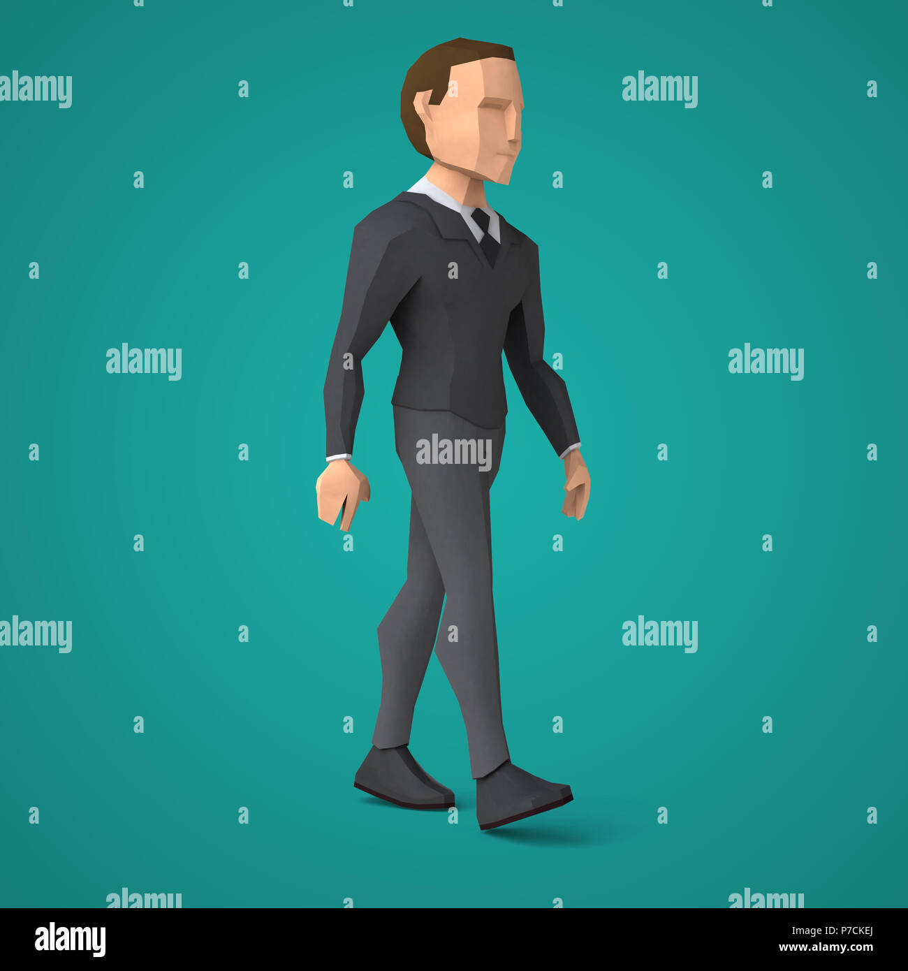 Low poly business man Stock Photo - Alamy