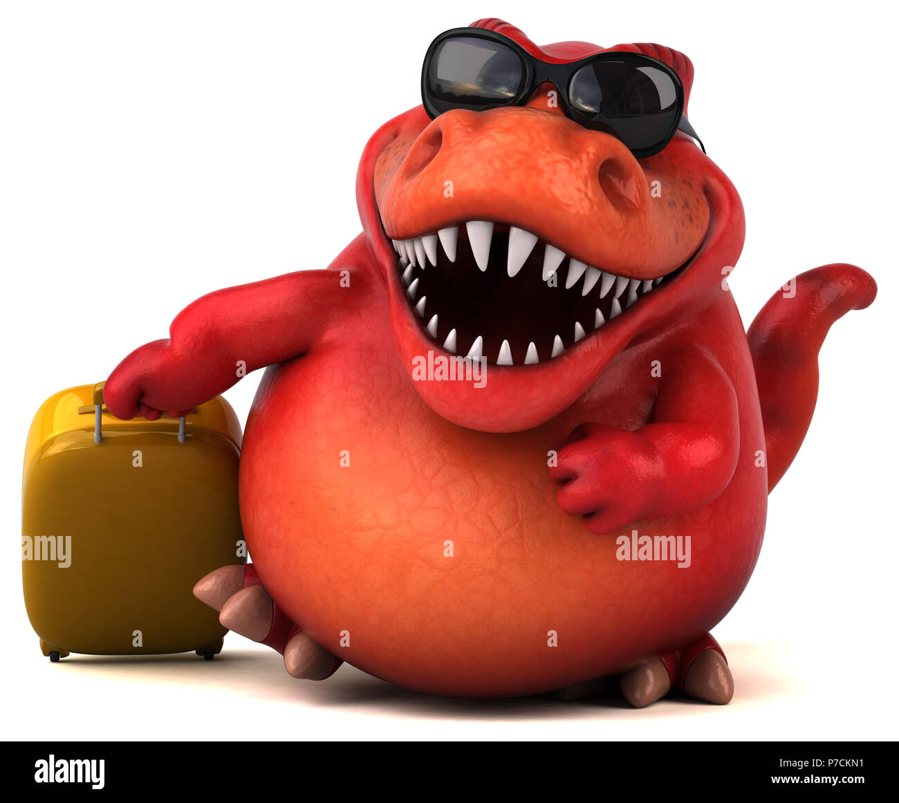 Fun dinosaur - 3D Illustration Stock Photo - Alamy