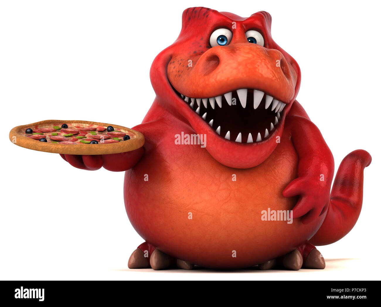 Fun dinosaur - 3D Illustration Stock Photo - Alamy