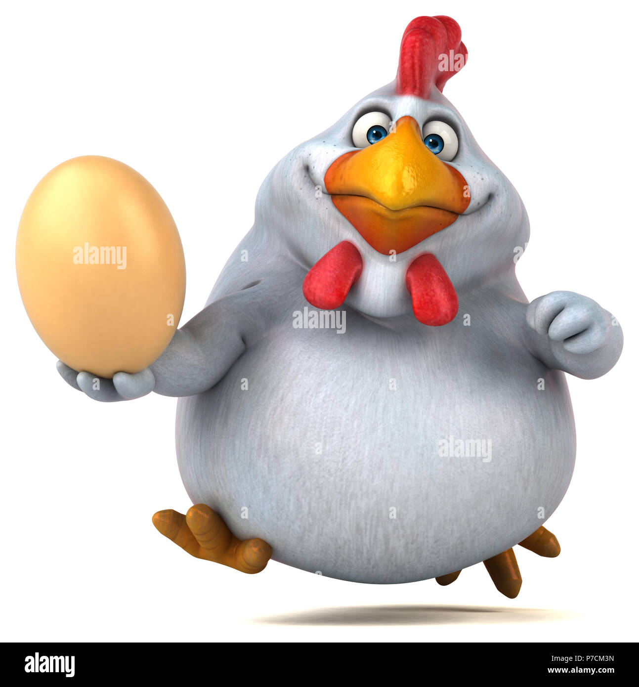Fun chicken - 3D Illustration Stock Photo - Alamy