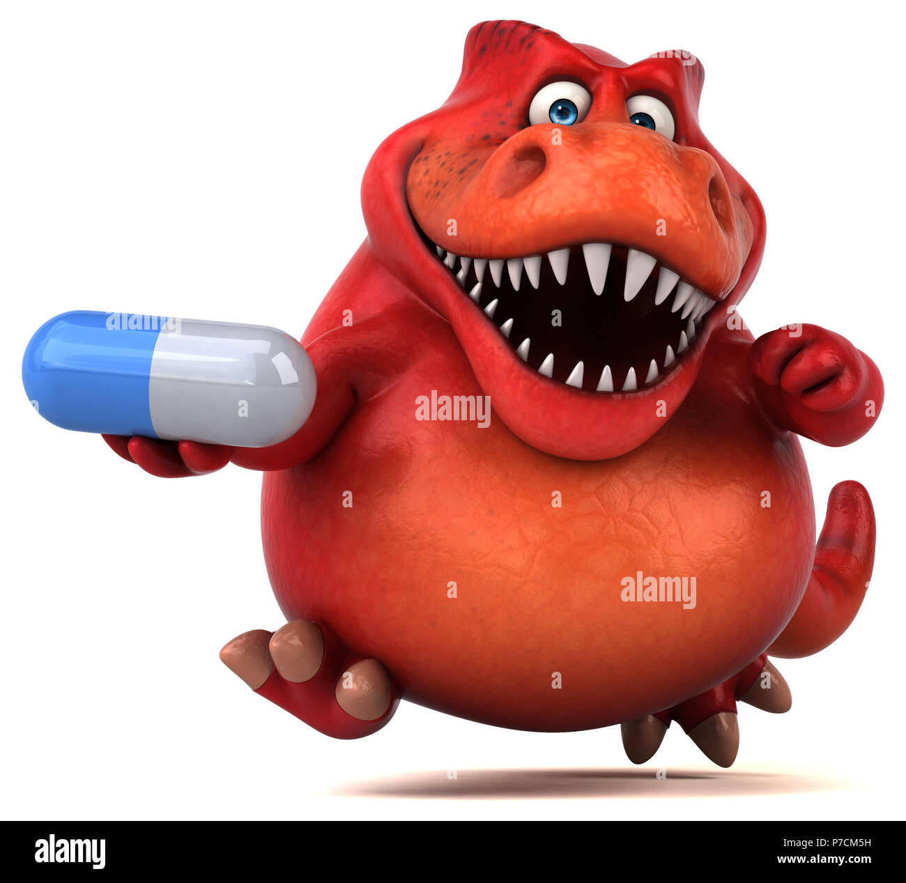 Fun dinosaur - 3D Illustration Stock Photo - Alamy