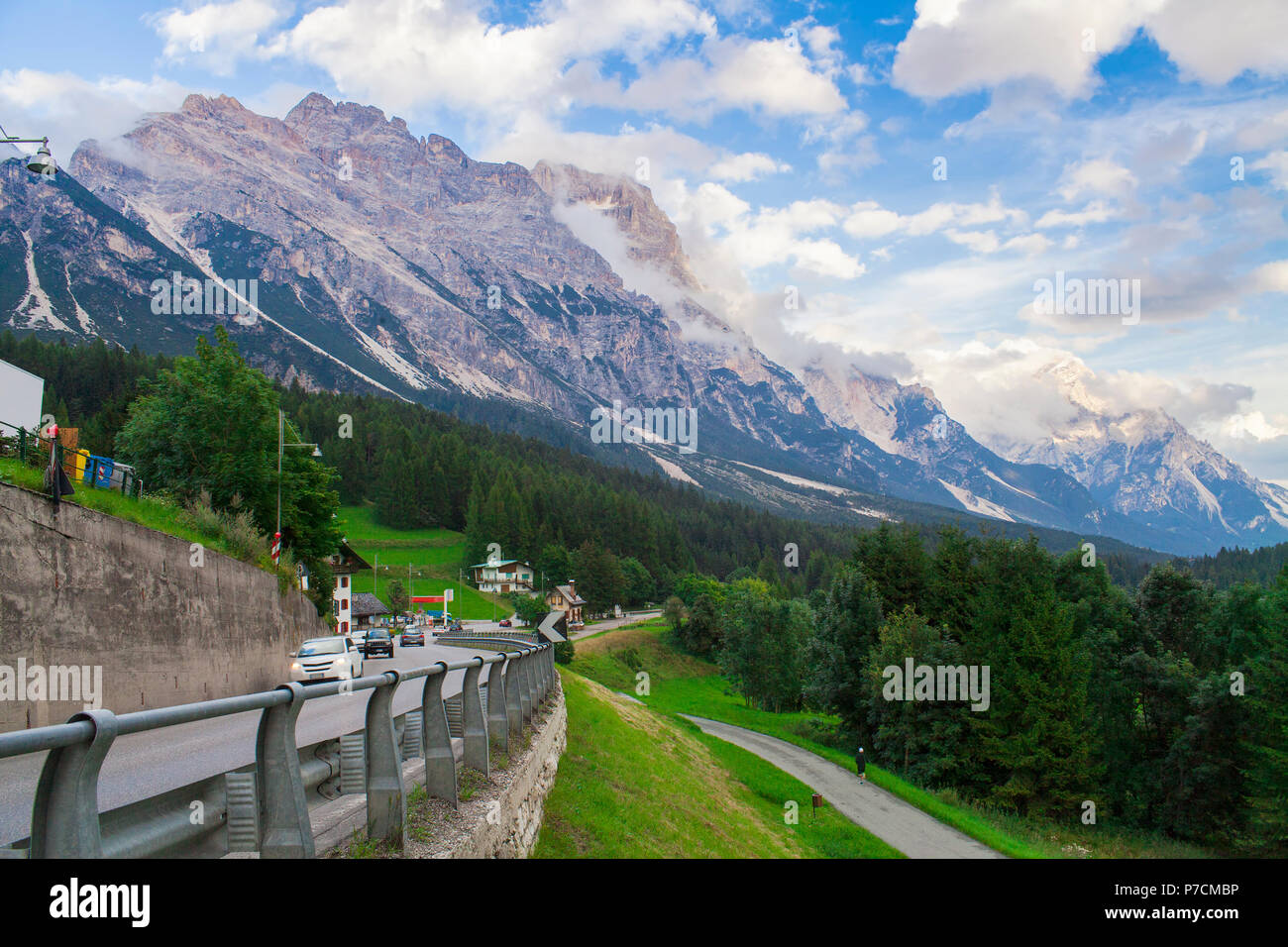 summer landscape in Italy Dolomites, Cortina D'Ampezzo Stock Photo - Alamy