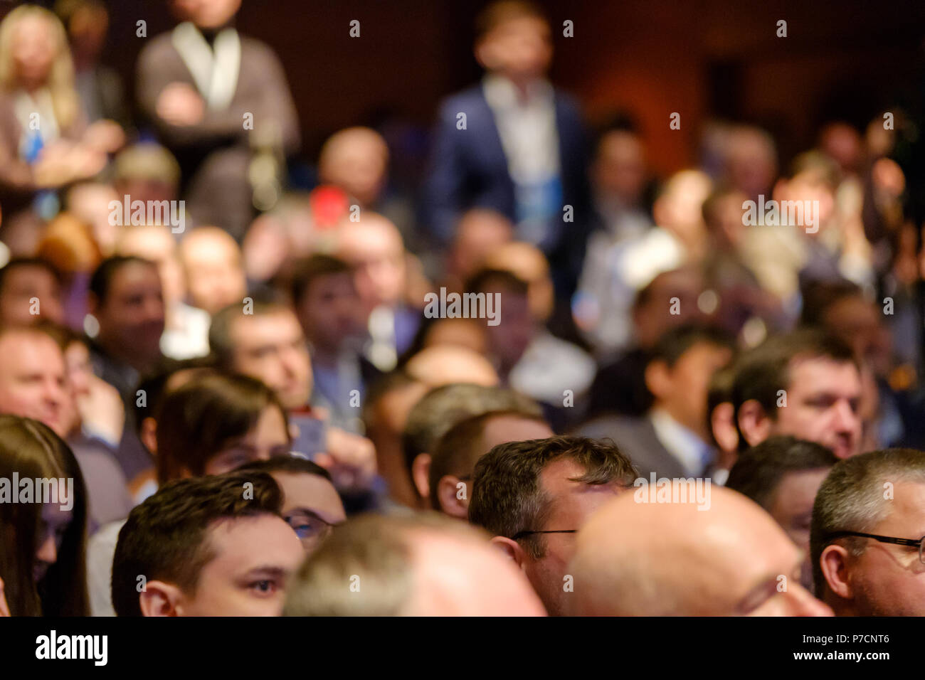 People attend business conference in the congress hall Stock Photo - Alamy