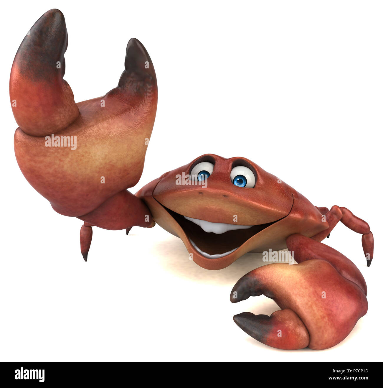 Fun crab - 3D Illustration Stock Photo - Alamy
