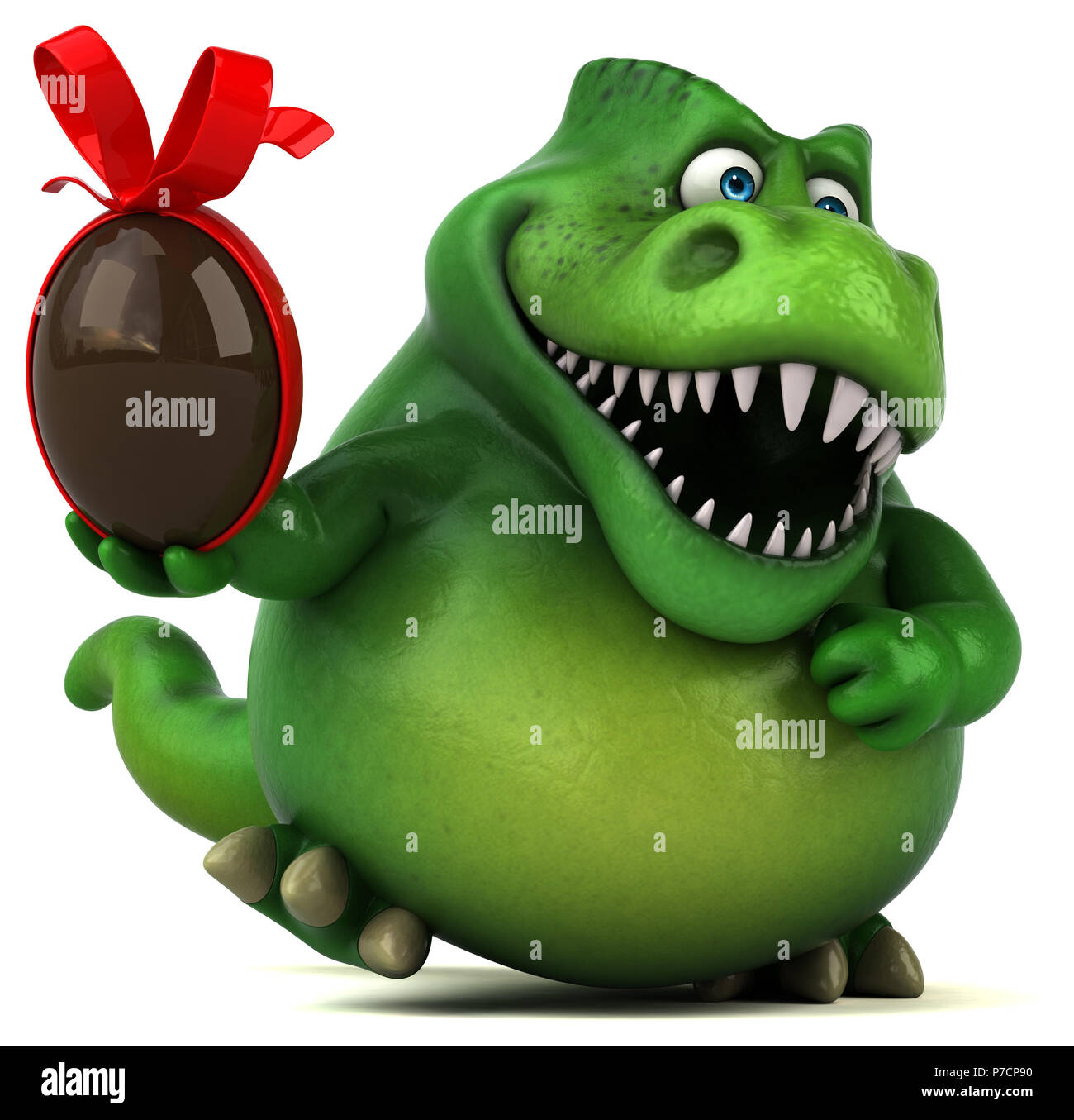 Fun dinosaur - 3D Illustration Stock Photo - Alamy