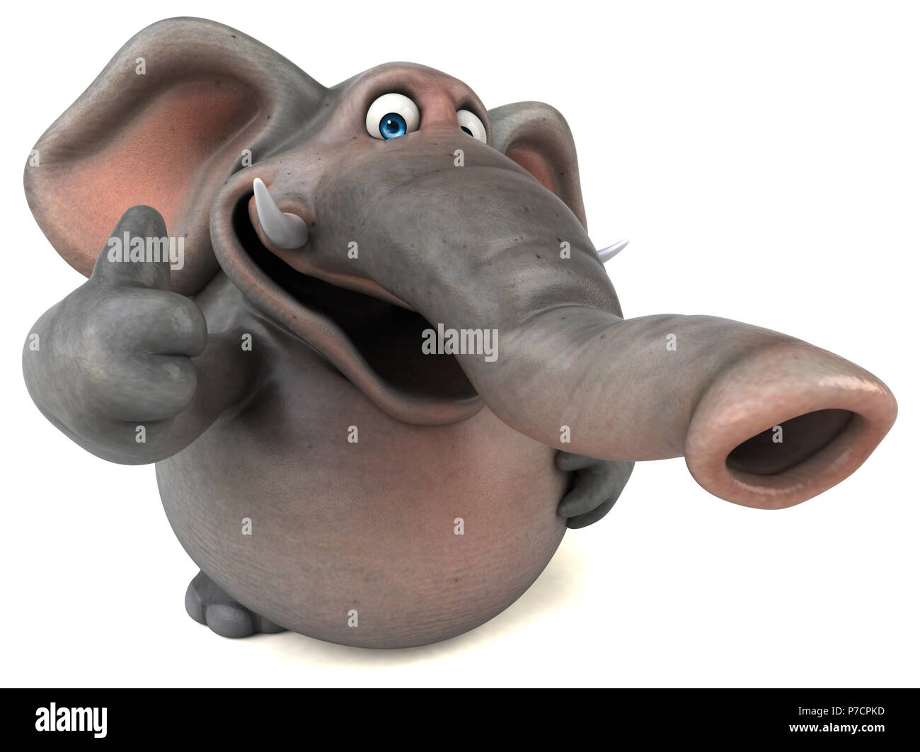 Fun elephant - 3D Illustration Stock Photo - Alamy