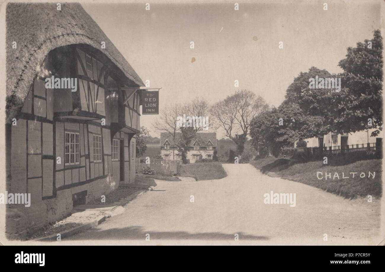 Vintage Real Photograph of The Red Lion Inn at Chalton, Hampshire ...