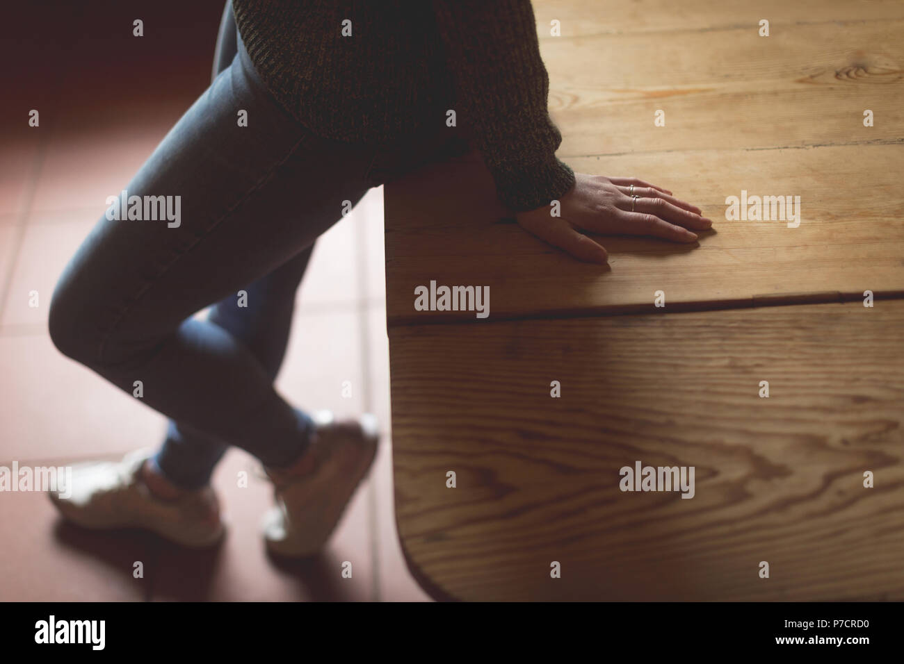 Woman leaning standing against hi-res stock photography and images - Alamy