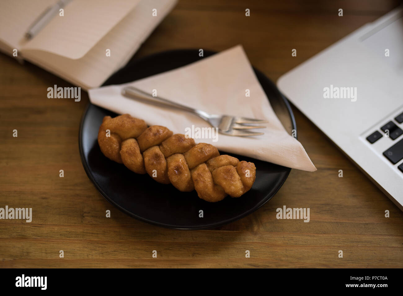 Breakfast in plate at restaurant Stock Photo - Alamy