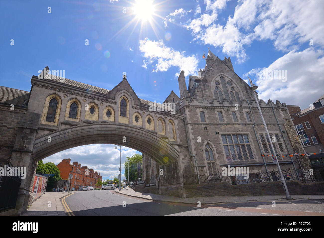 The Cathedral of the Holy Trinity , Dublin against the sun Stock Photo ...