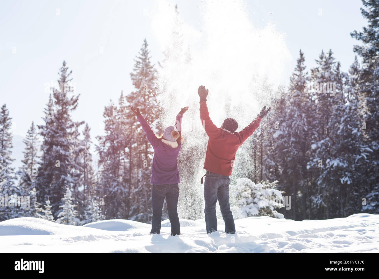 Having fun in the cold hi-res stock photography and images - Alamy