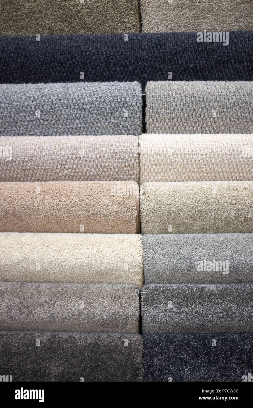 Many floor carpet samples patterntexture closeup Stock Photo - Alamy