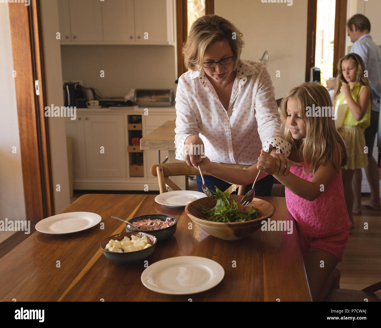 His family having lunch hi-res stock photography and images - Alamy