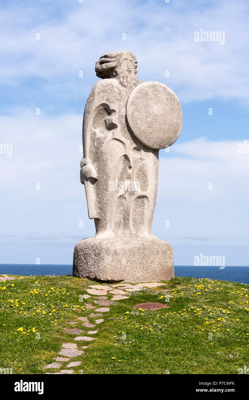 Statue of Breogan, the mythical Celtic king from Galicia Stock Photo ...