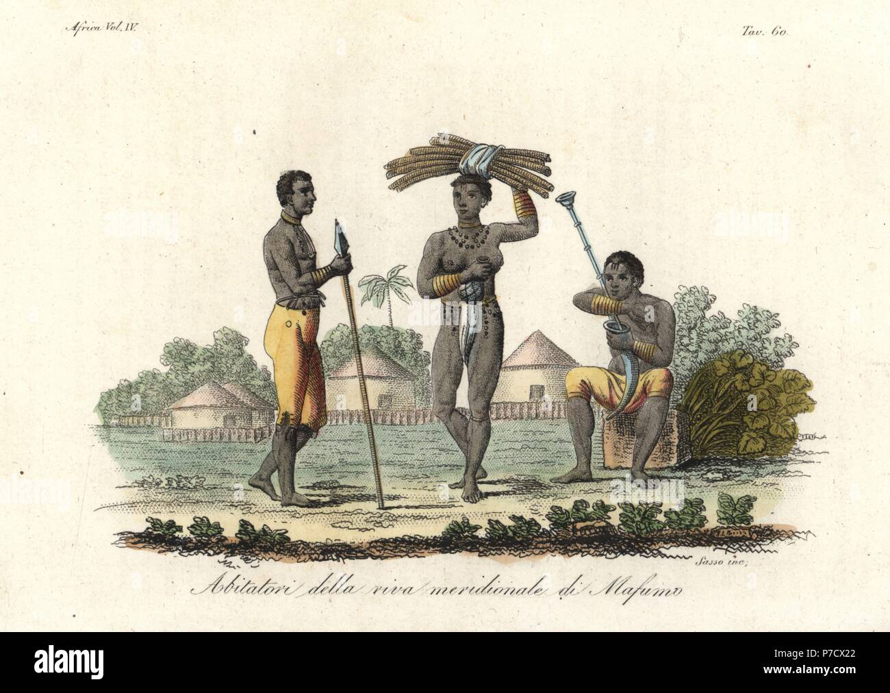 Costumes of the tattooed natives of Dalagoa Bay (Maputo Bay ...