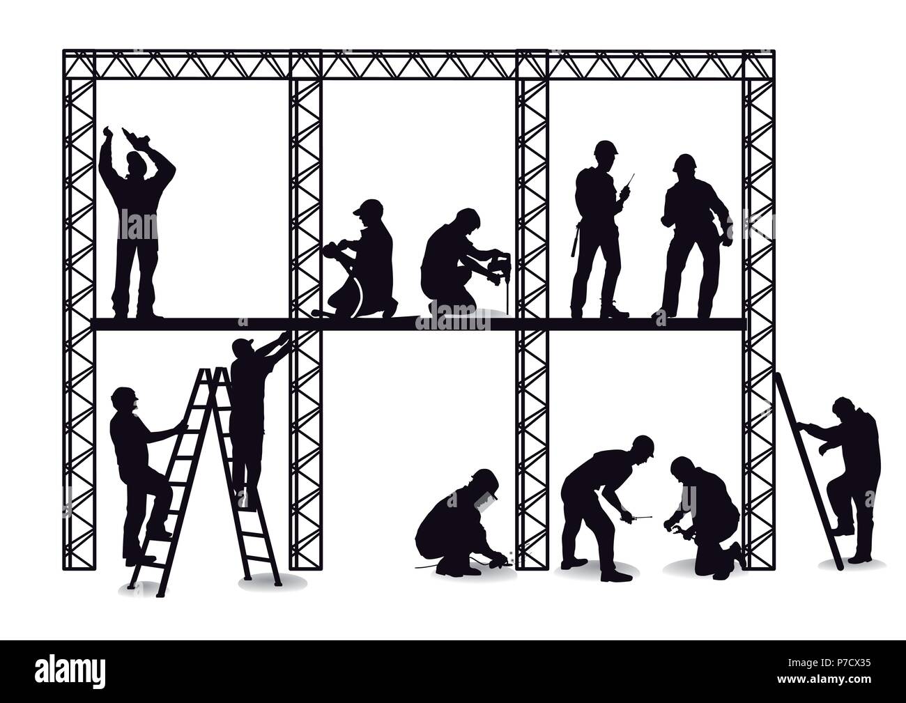 Building construction construction site Cut Out Stock Images & Pictures ...