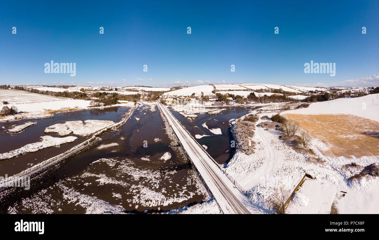 Aerial landscape snowy river hi-res stock photography and images - Alamy