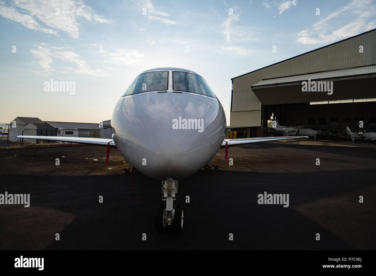 Private jet at terminal Stock Photo - Alamy