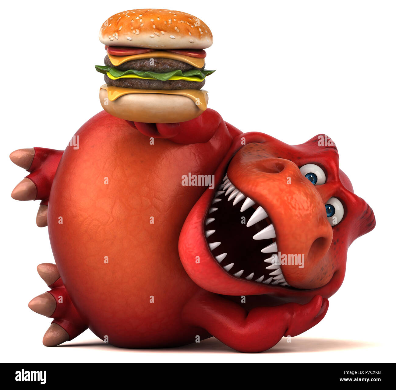 Fun dinosaur - 3D Illustration Stock Photo - Alamy