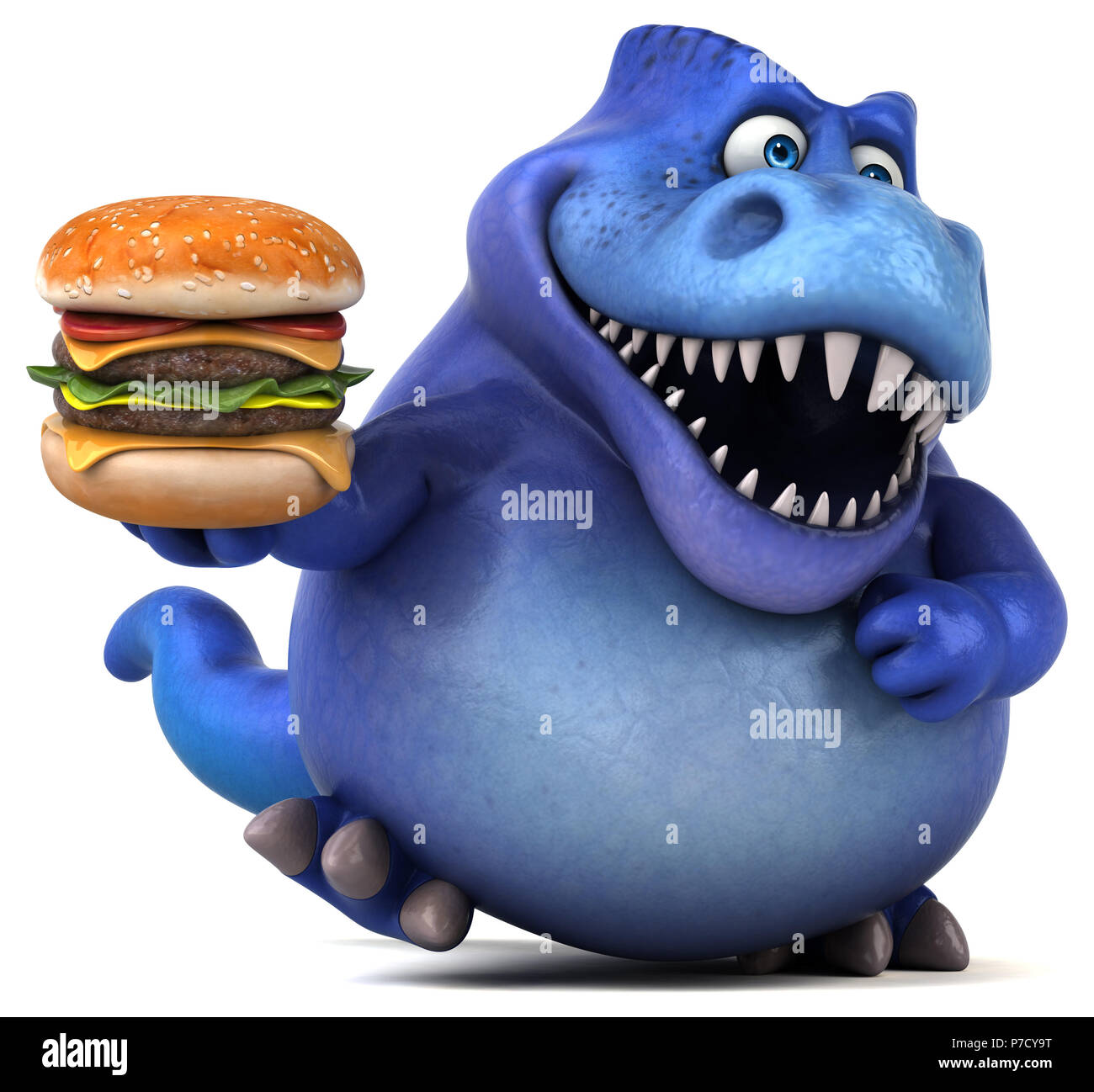 Fun dinosaur - 3D Illustration Stock Photo - Alamy