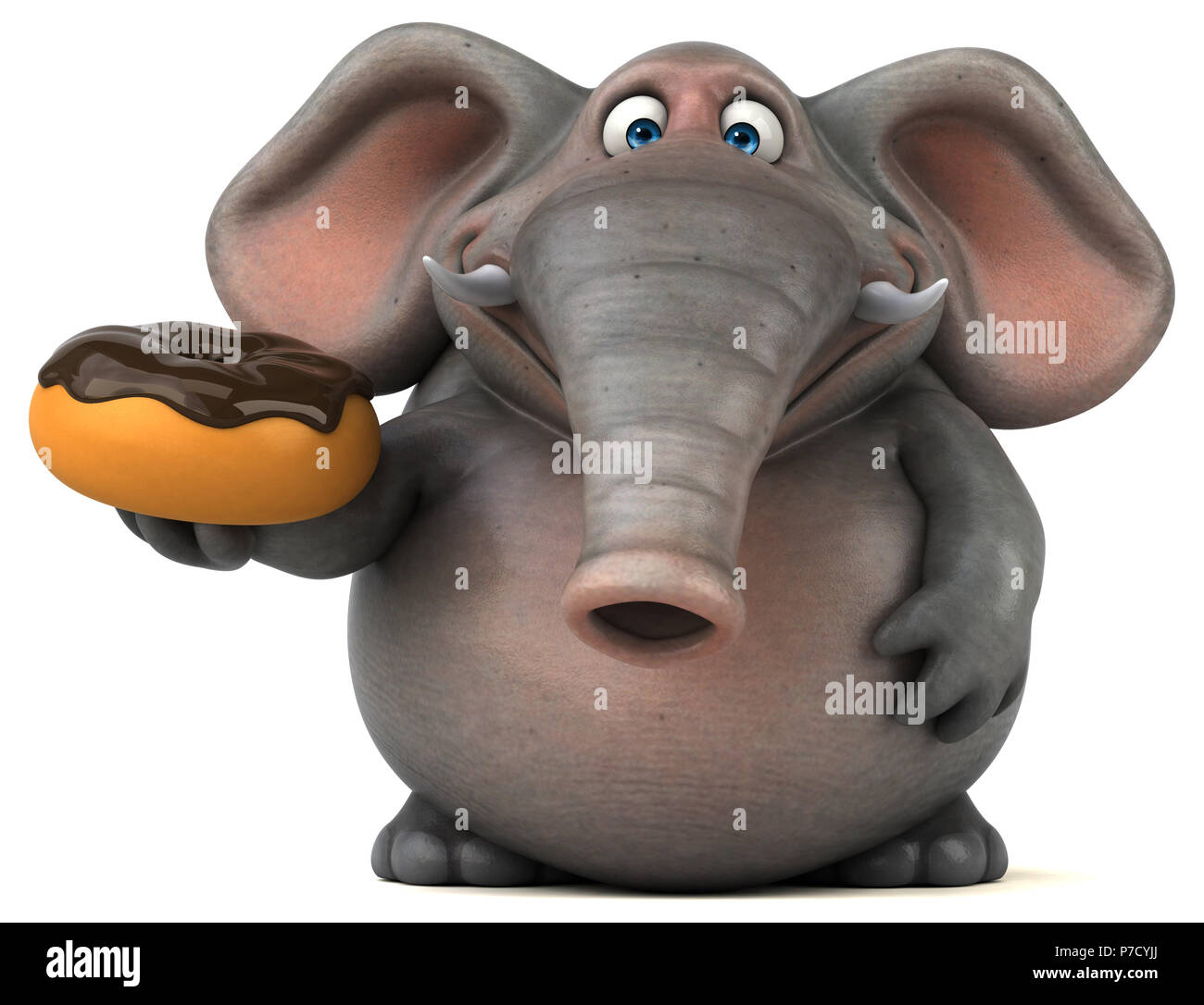 Fun elephant - 3D Illustration Stock Photo - Alamy