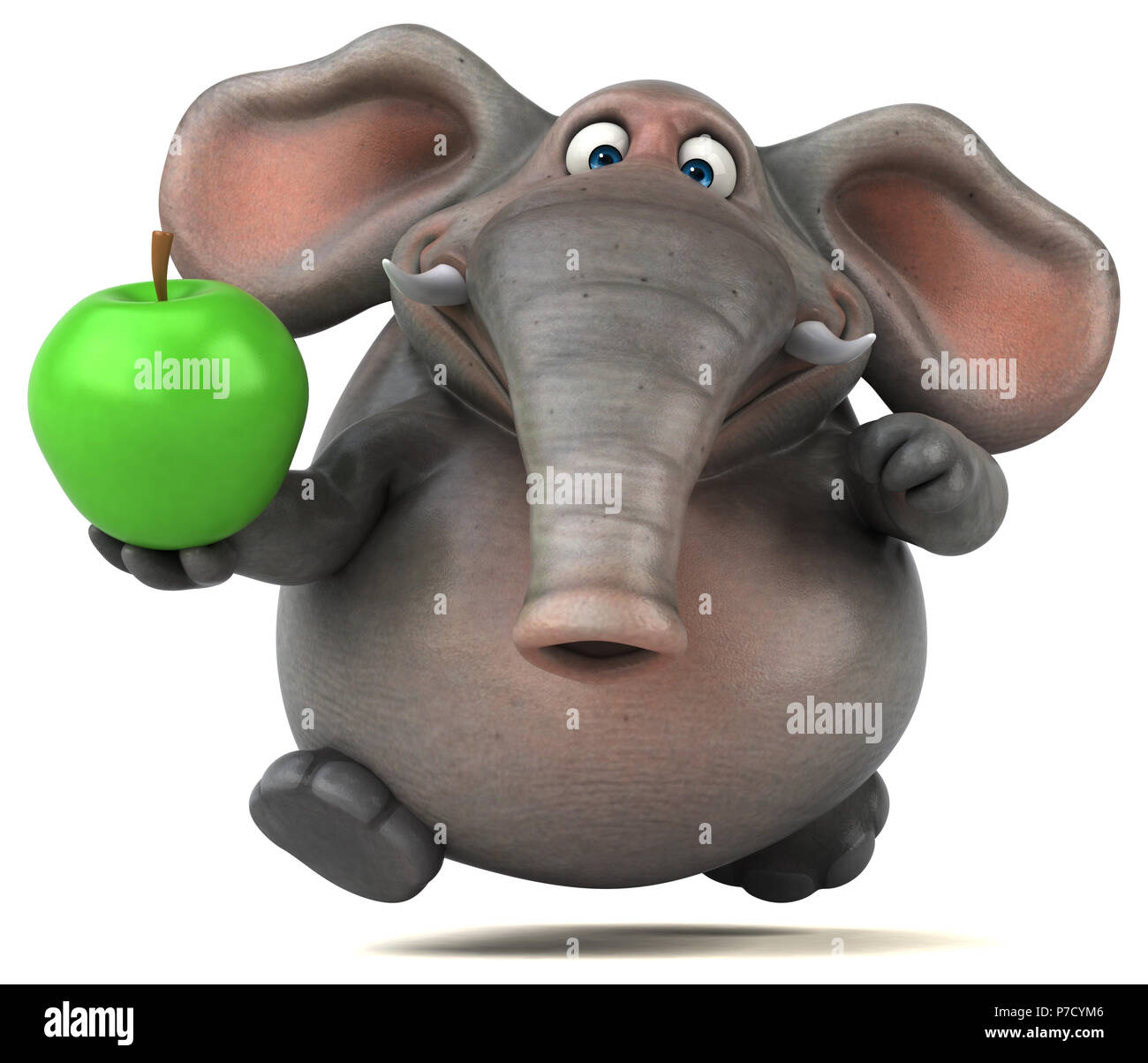 Fun elephant - 3D Illustration Stock Photo - Alamy