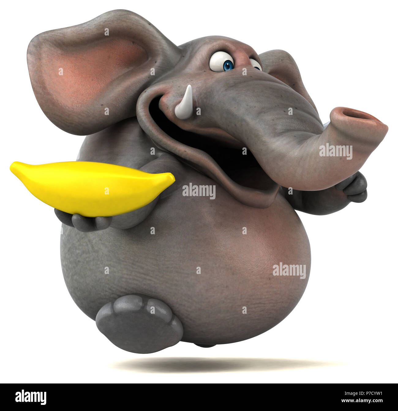 Fun elephant - 3D Illustration Stock Photo - Alamy