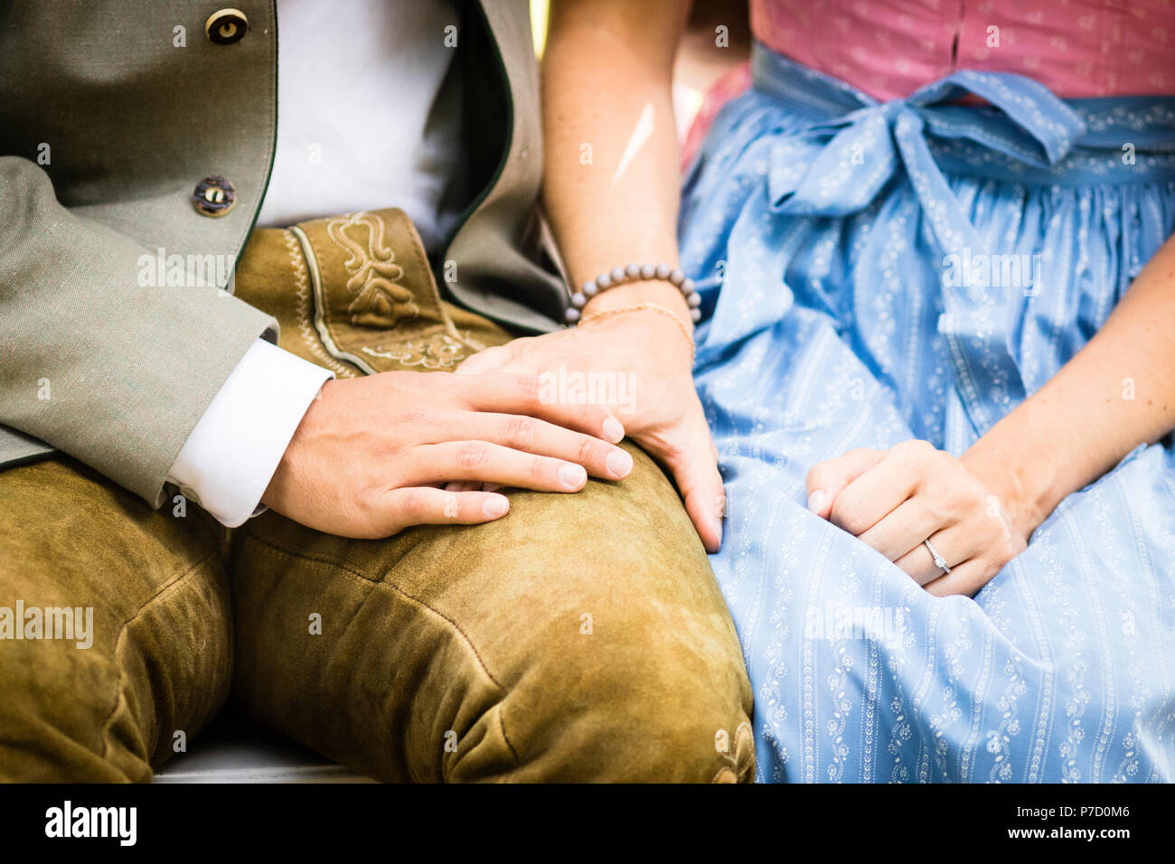 hands intertwined wedding couple on wedding day Stock Photo - Alamy