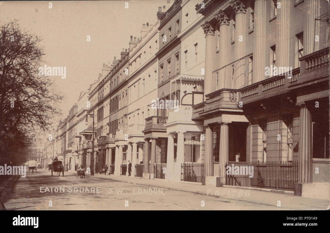 Vintage Photograph of Eaton Square, Belgravia, London Stock Photo - Alamy
