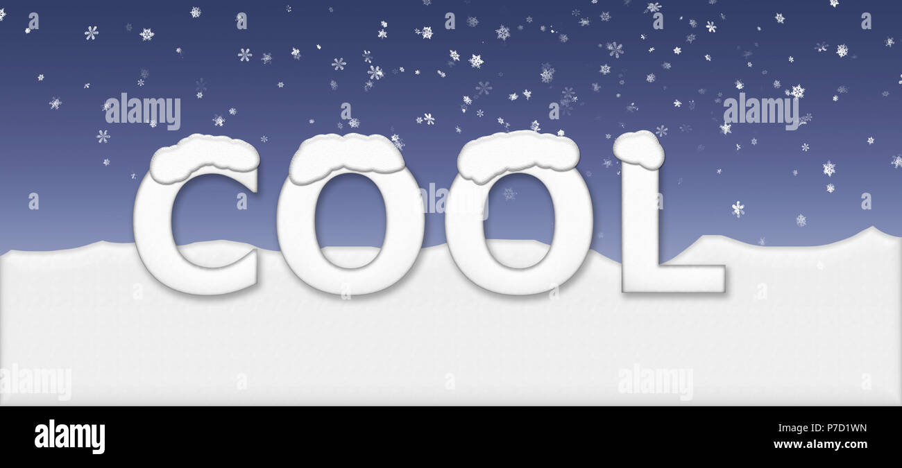 Cool text, snowy winter background Stock Photo - Alamy