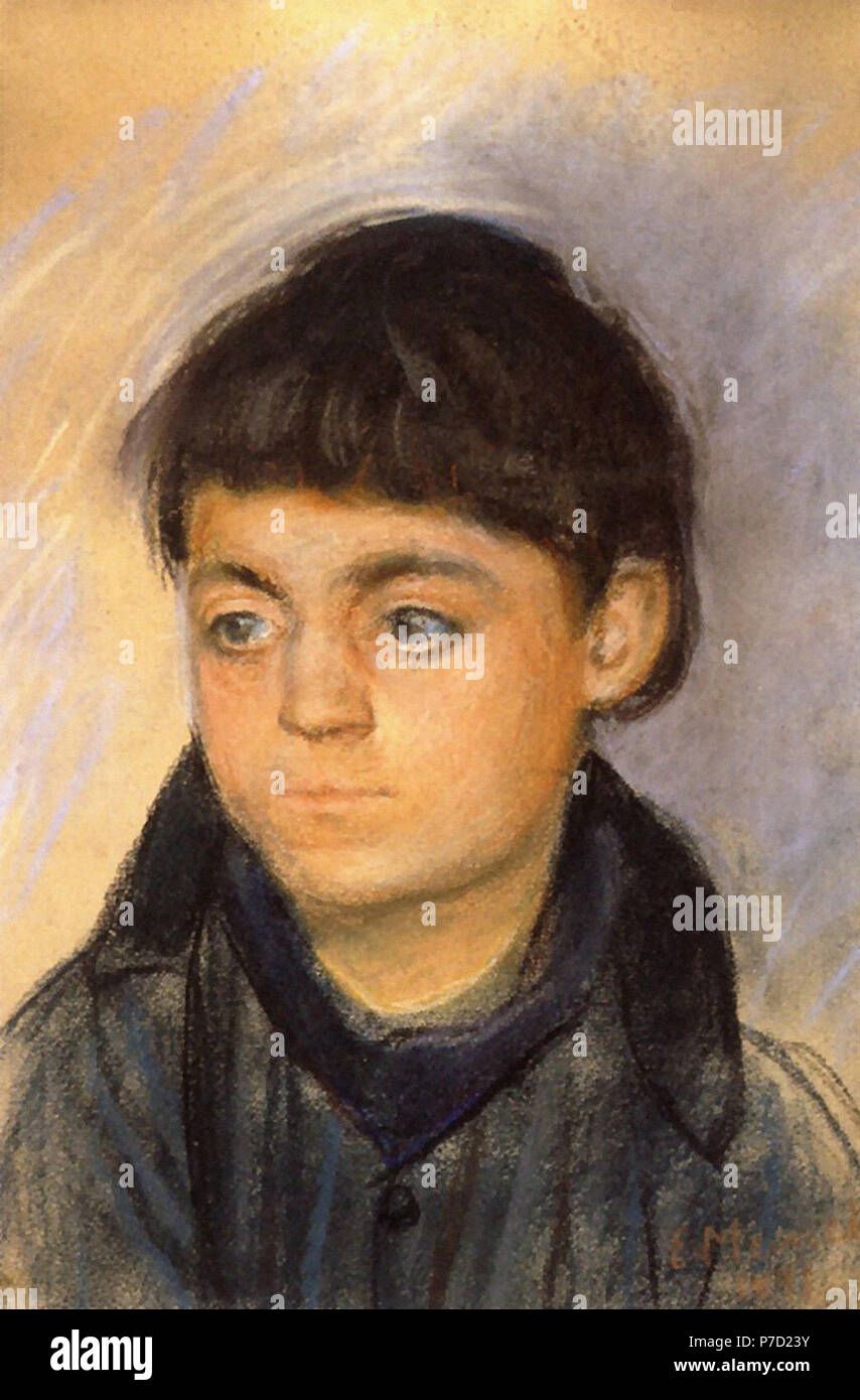 Munch Edvard - Boy's Head Stock Photo - Alamy