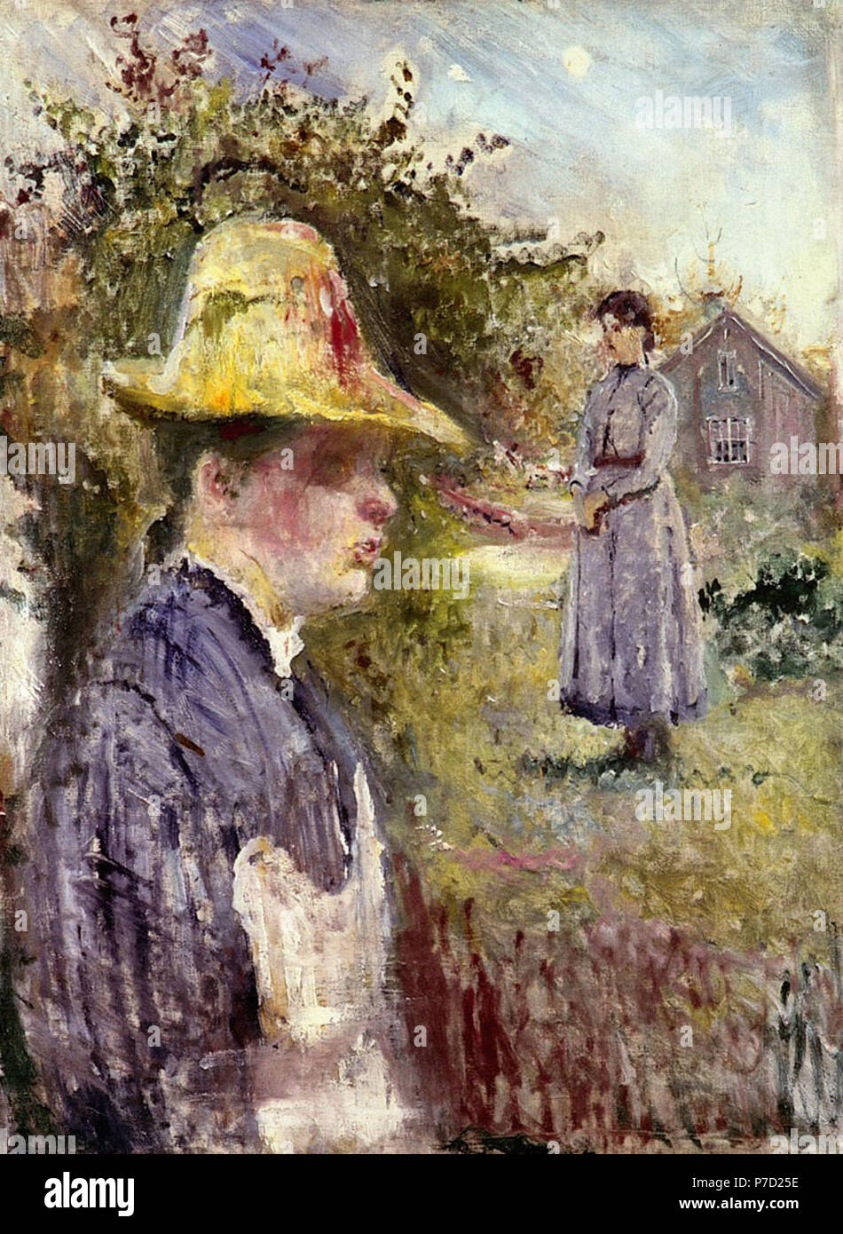 Munch Edvard - Sisters in the Garden Stock Photo - Alamy