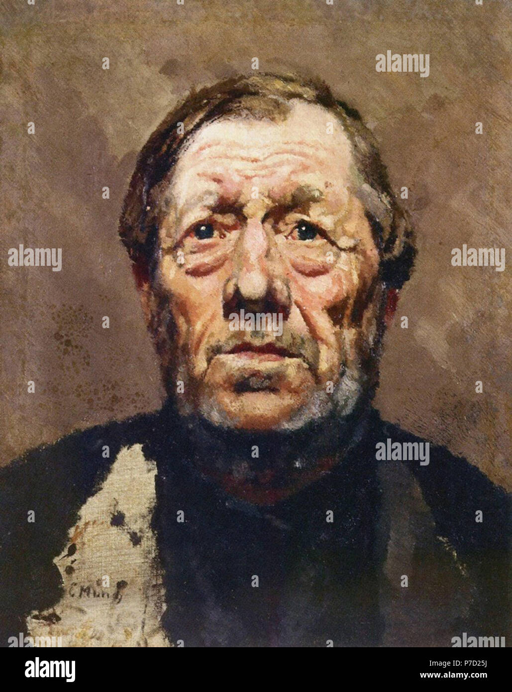 Munch Edvard - Study of an Old Man's Head 2 Stock Photo - Alamy
