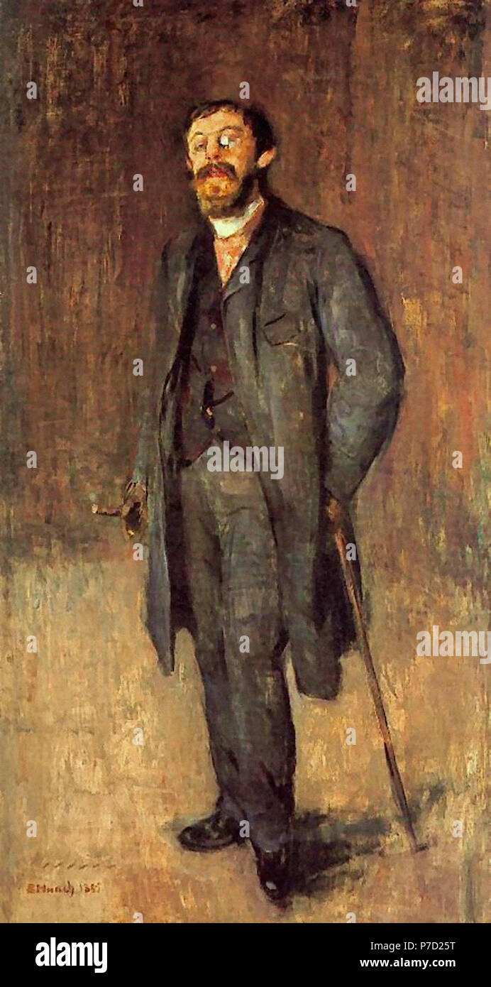 Munch Edvard - the Painter Karl Jensen-Hjell Stock Photo - Alamy