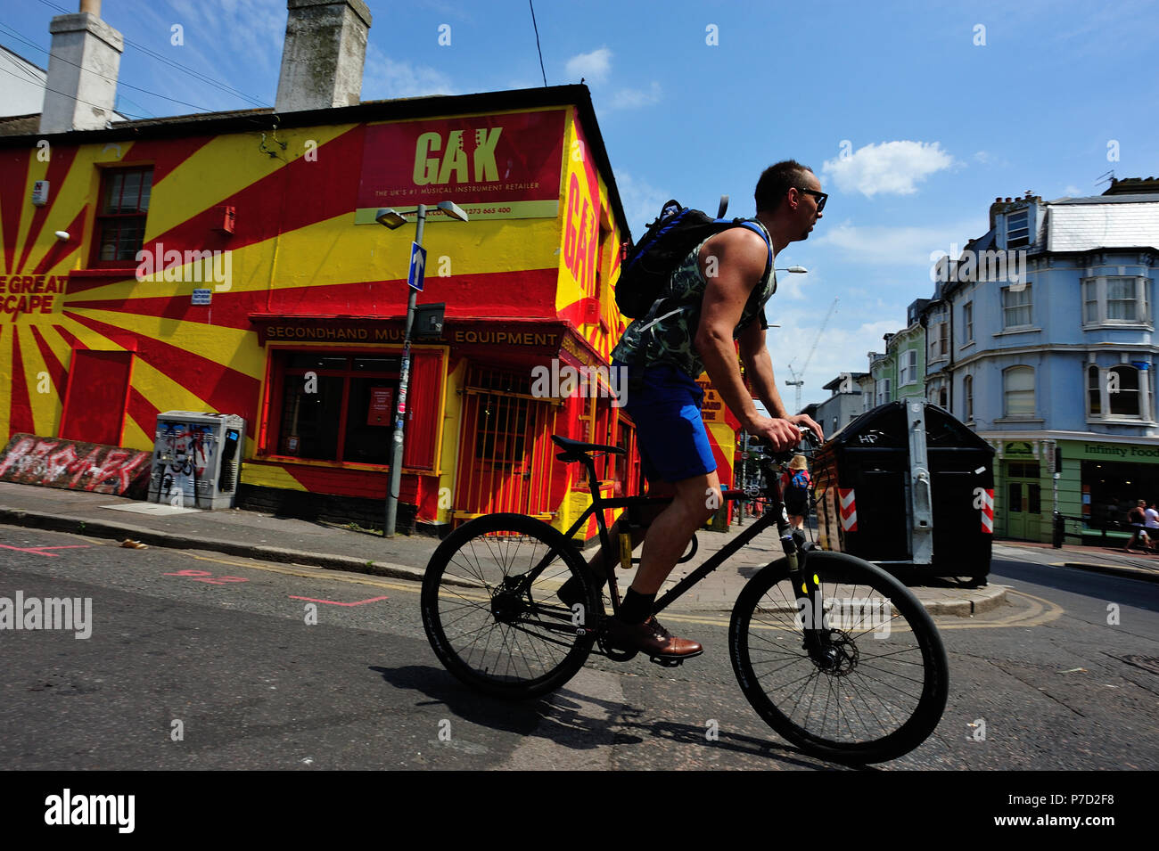 Cycling in Brighton, English Seaside Town, Brighton & Hove, East Sussex ...